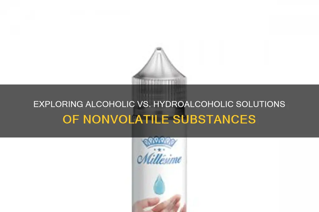 Exploring Alcoholic Vs. Hydroalcoholic Solutions Of Nonvolatile ...