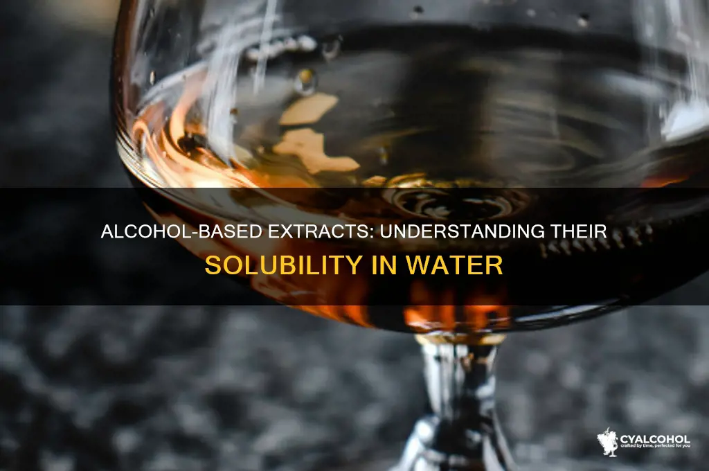 Alcohol-Based Extracts: Understanding Their Solubility In Water | CyAlcohol