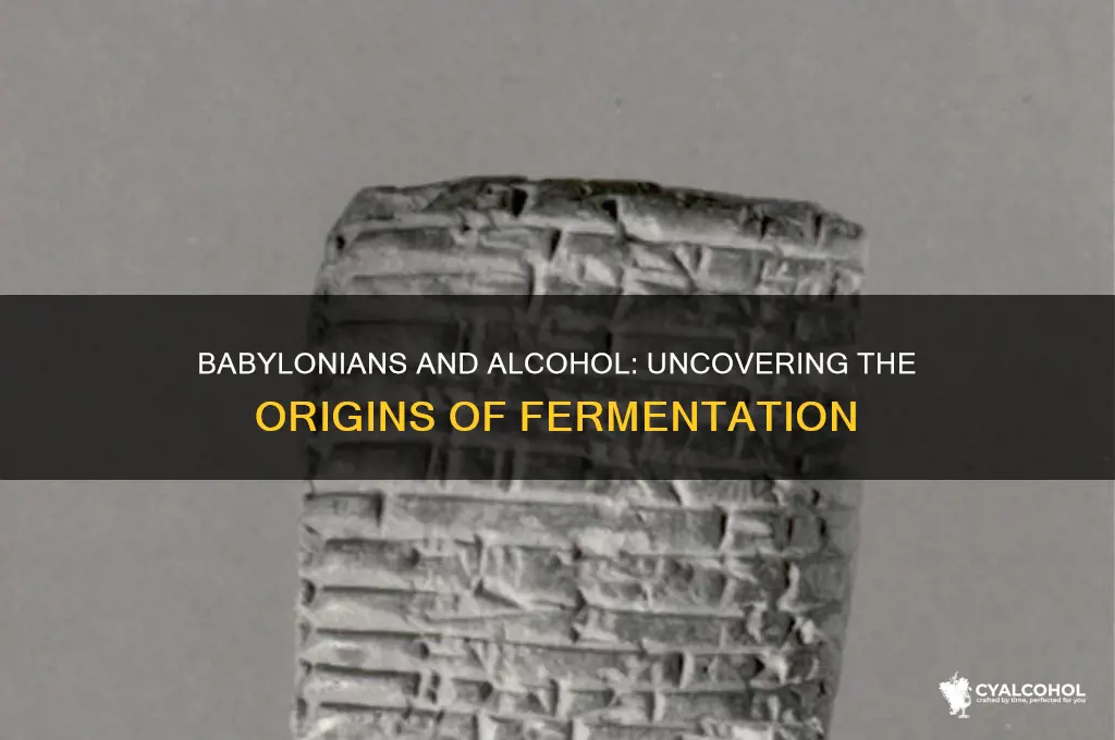 Babylonians And Alcohol: Uncovering The Origins Of Fermentation | CyAlcohol
