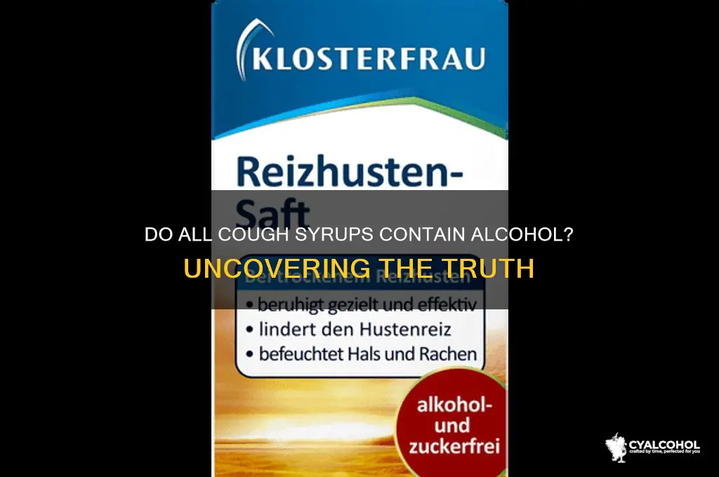Do All Cough Syrups Contain Alcohol? Uncovering The Truth | CyAlcohol