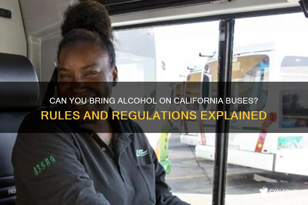Can You Bring Alcohol On California Buses? Rules And Regulations ...
