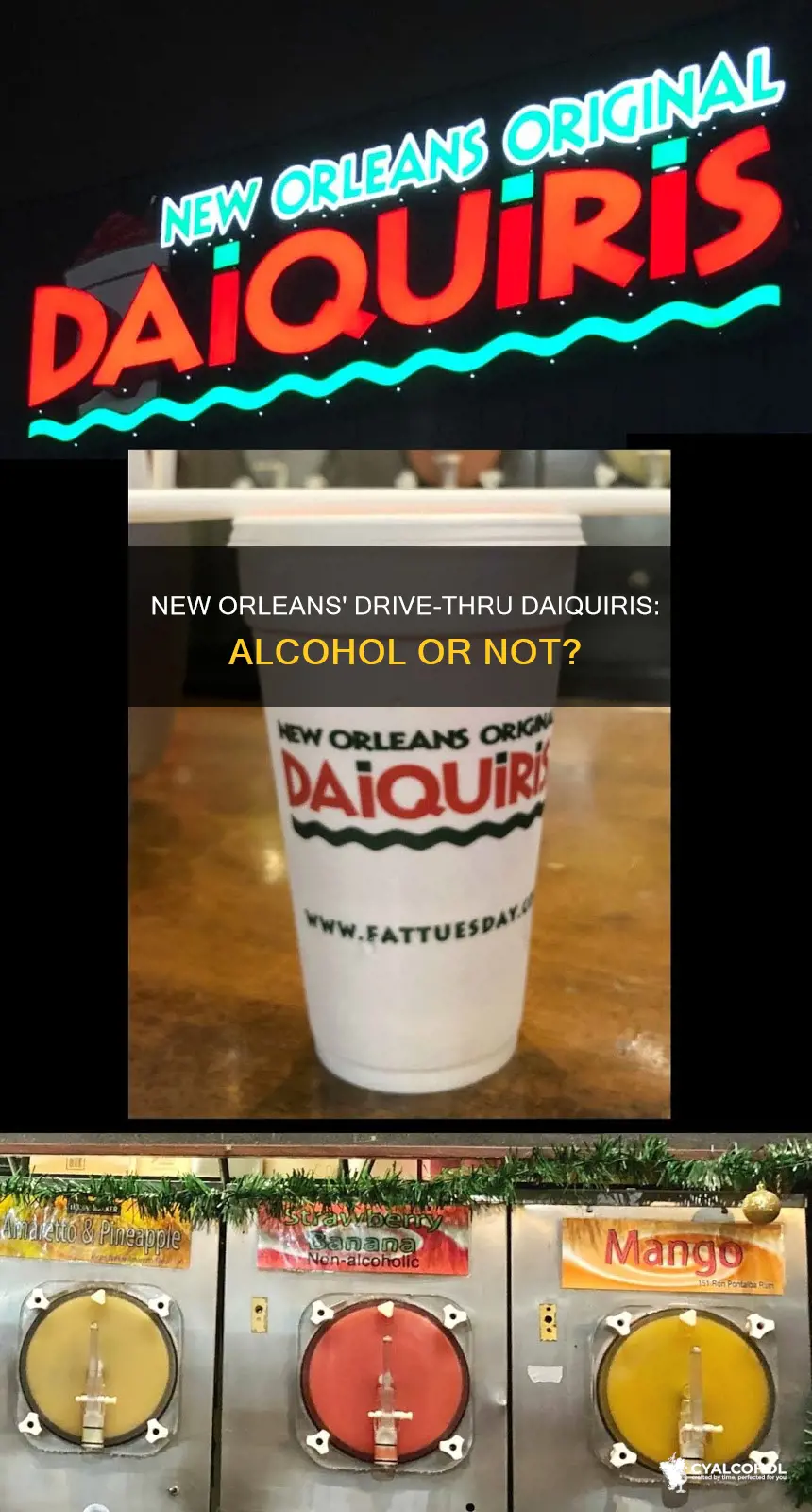 New Orleans' Drive-Thru Daiquiris: Alcohol Or Not? | CyAlcohol