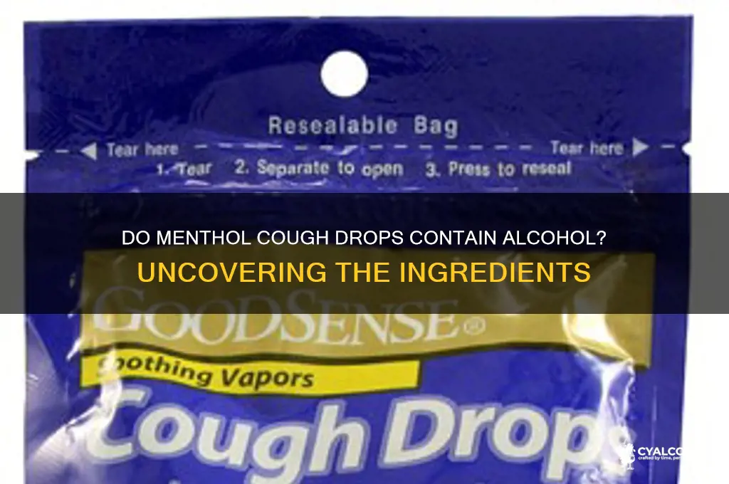 Do Menthol Cough Drops Contain Alcohol? Uncovering The Ingredients ...