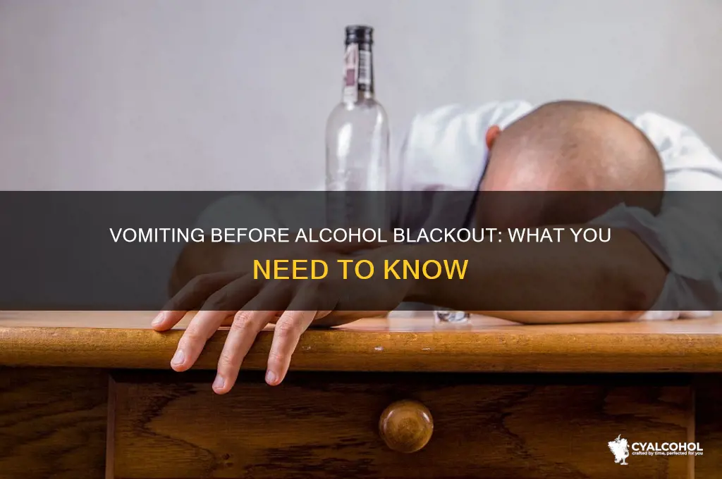 Vomiting Before Alcohol Blackout: What You Need To Know | CyAlcohol