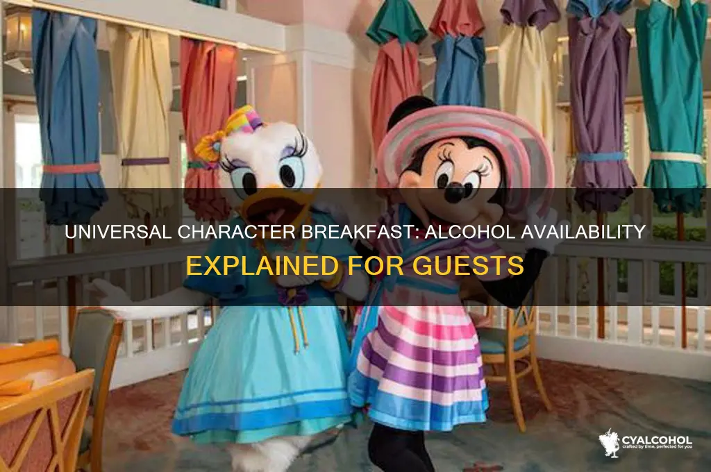 Universal Character Breakfast: Alcohol Availability Explained For ...