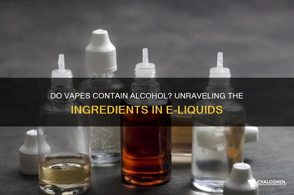 Do Vapes Contain Alcohol? Unraveling The Ingredients In E-Liquids ...