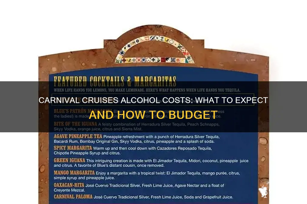 Carnival Cruises Alcohol Costs: What To Expect And How To Budget ...