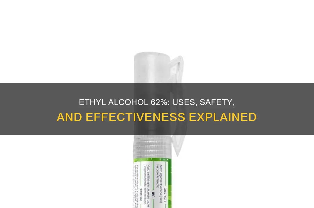 Ethyl Alcohol 62%: Uses, Safety, And Effectiveness Explained | CyAlcohol