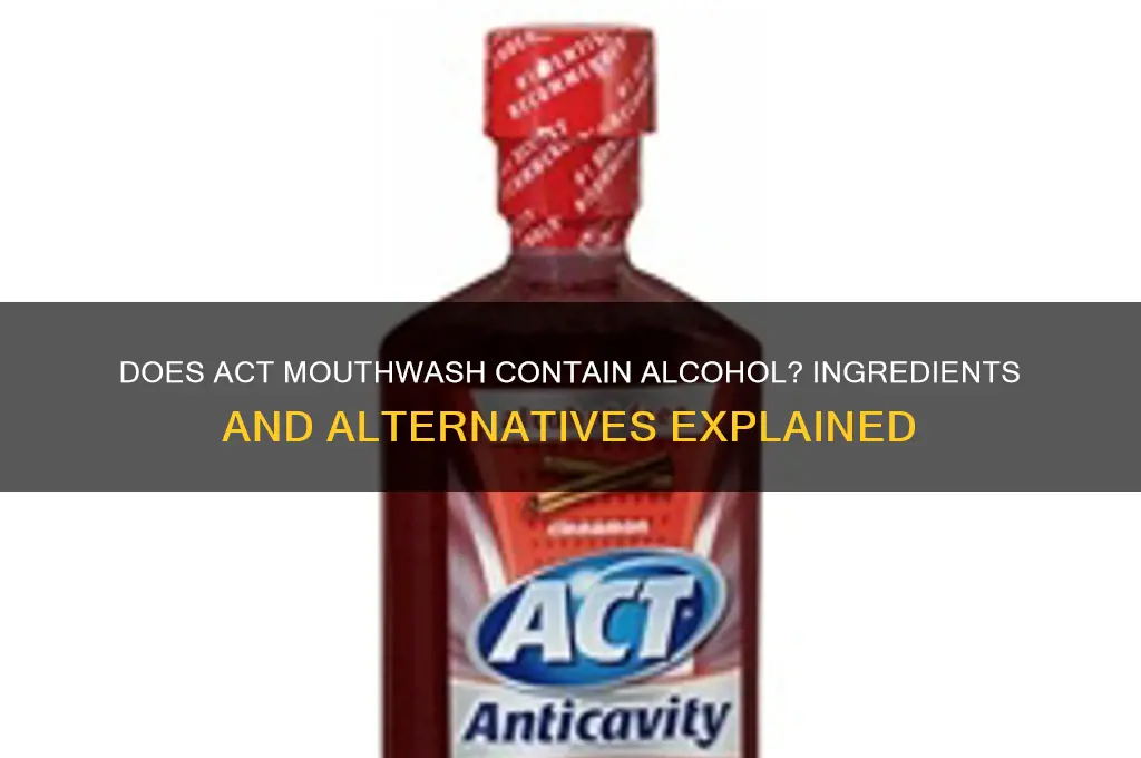 Does Act Mouthwash Contain Alcohol? Ingredients And Alternatives ...