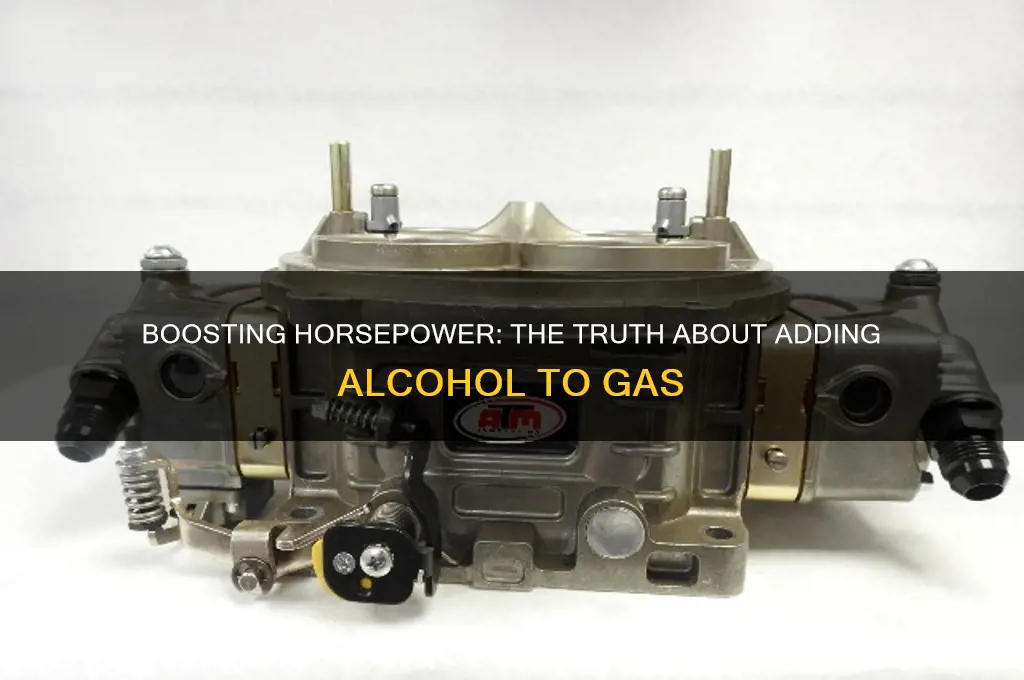 Boosting Horsepower: The Truth About Adding Alcohol To Gas | CyAlcohol