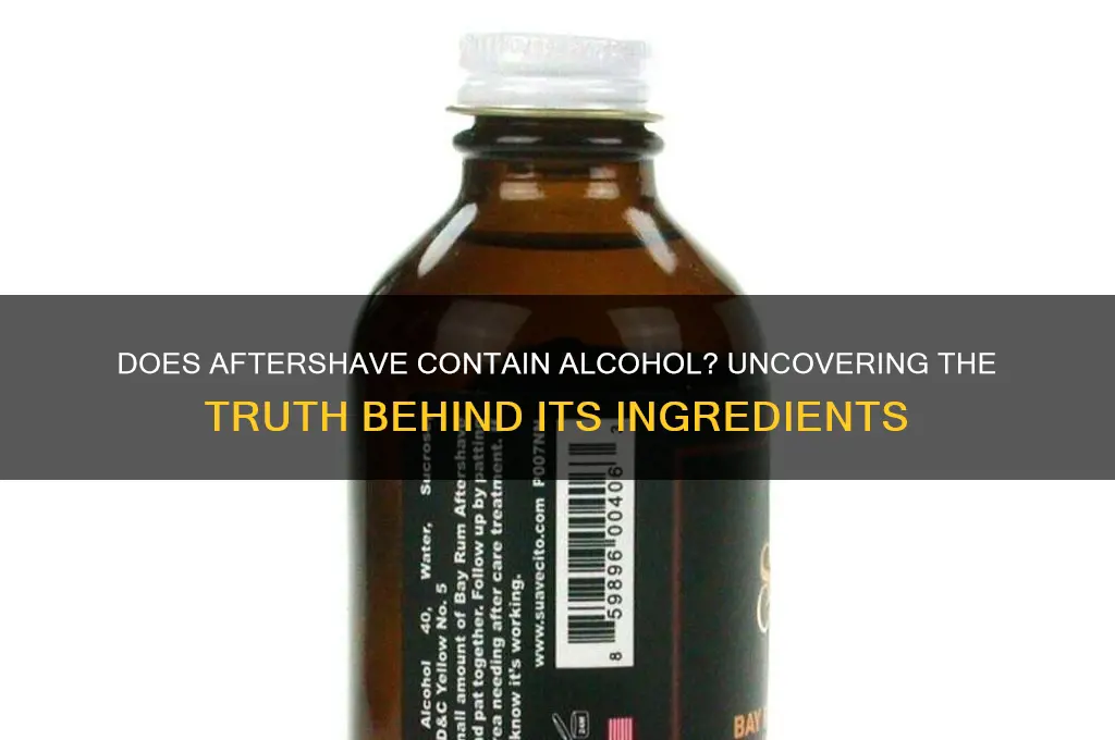 Does Aftershave Contain Alcohol? Uncovering The Truth Behind Its ...