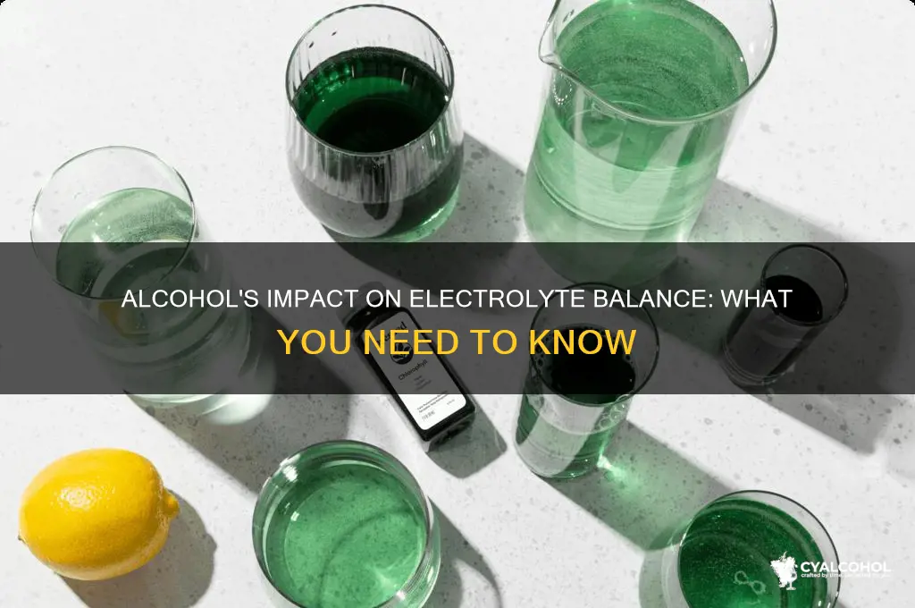 Alcohol's Impact On Electrolyte Balance: What You Need To Know | CyAlcohol