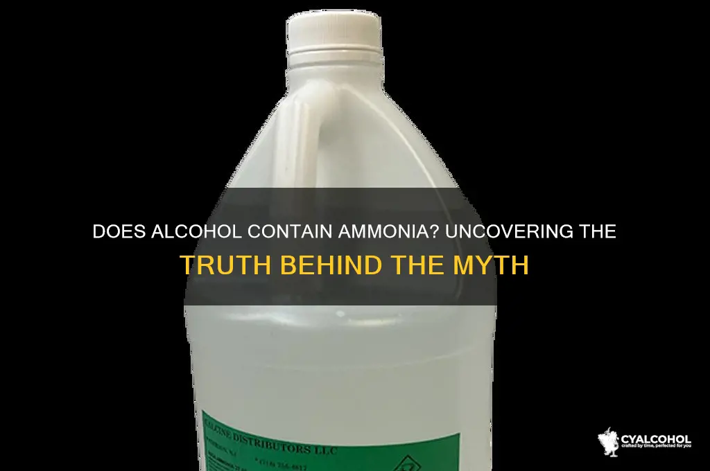 Does Alcohol Contain Ammonia? Uncovering The Truth Behind The Myth ...