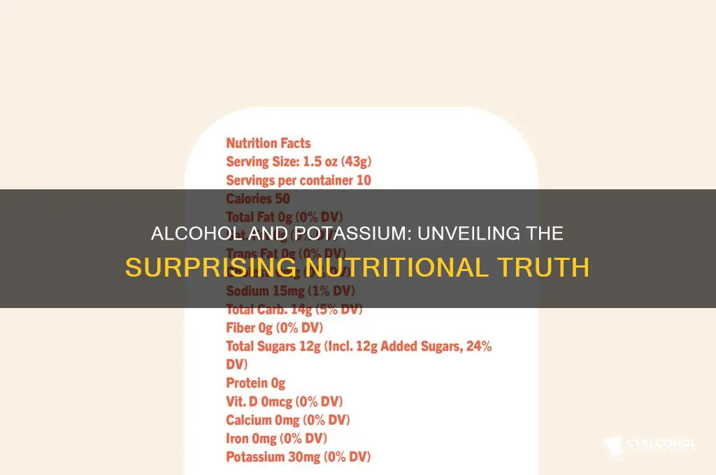Alcohol And Potassium: Unveiling The Surprising Nutritional Truth ...