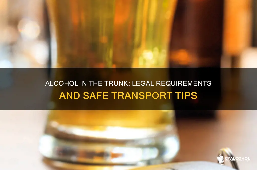 Alcohol In The Trunk: Legal Requirements And Safe Transport Tips ...