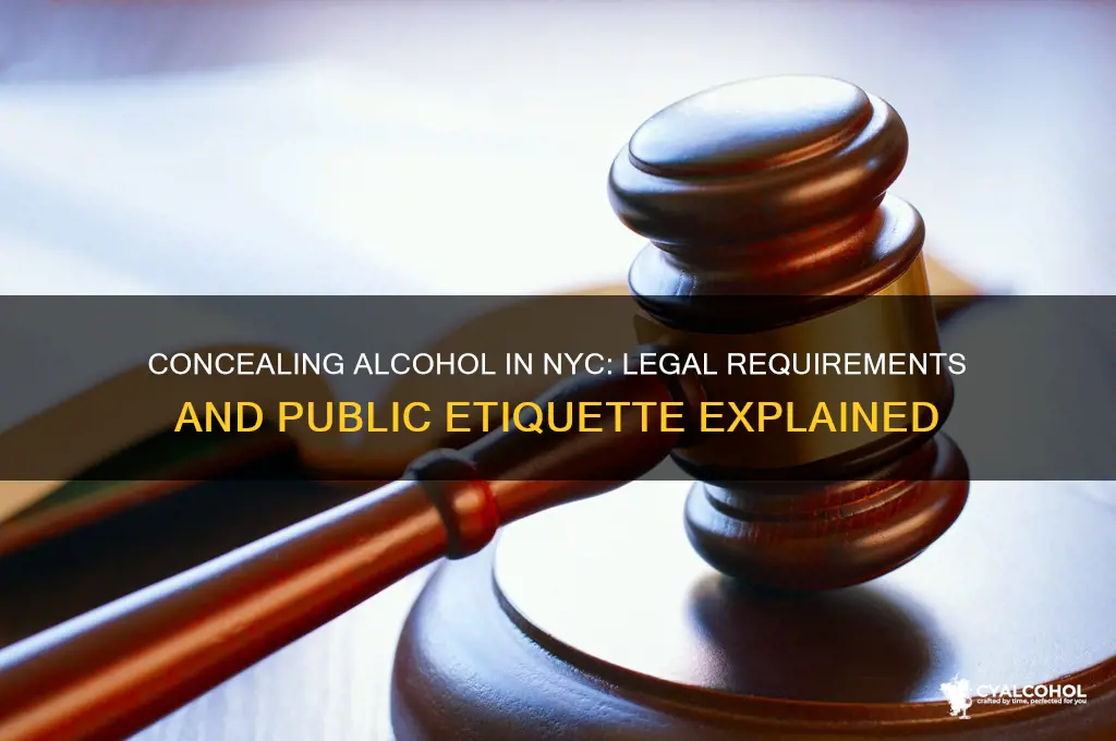 Concealing Alcohol In Nyc: Legal Requirements And Public Etiquette ...