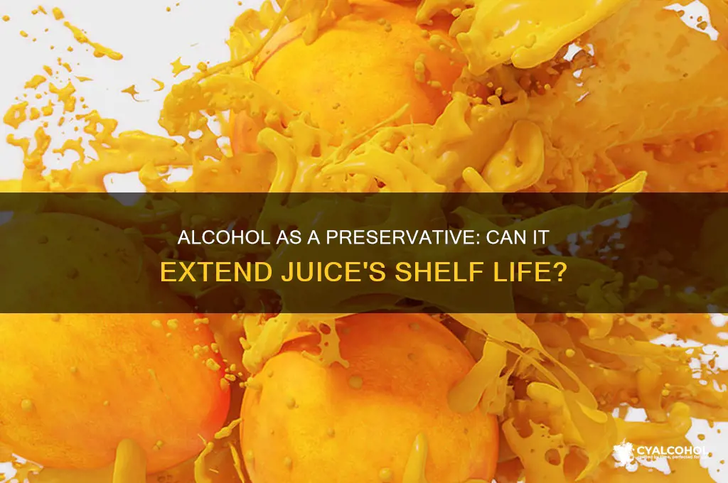 Alcohol As A Preservative: Can It Extend Juice's Shelf Life? | CyAlcohol