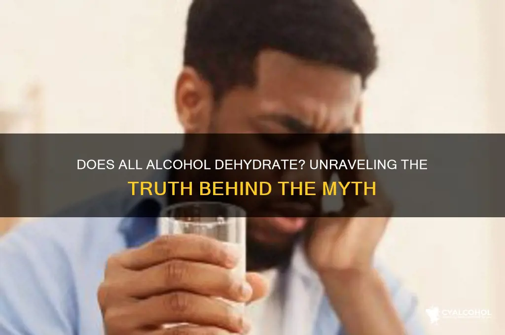 Does All Alcohol Dehydrate? Unraveling The Truth Behind The Myth ...