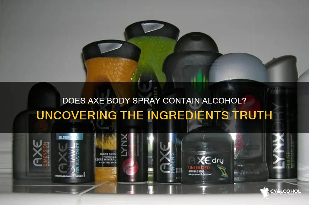 Does Axe Body Spray Contain Alcohol? Uncovering The Ingredients Truth ...