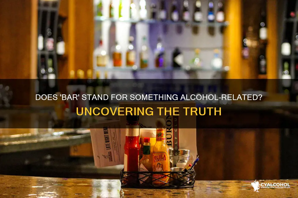 Does 'Bar' Stand For Something Alcohol-Related? Uncovering The Truth ...