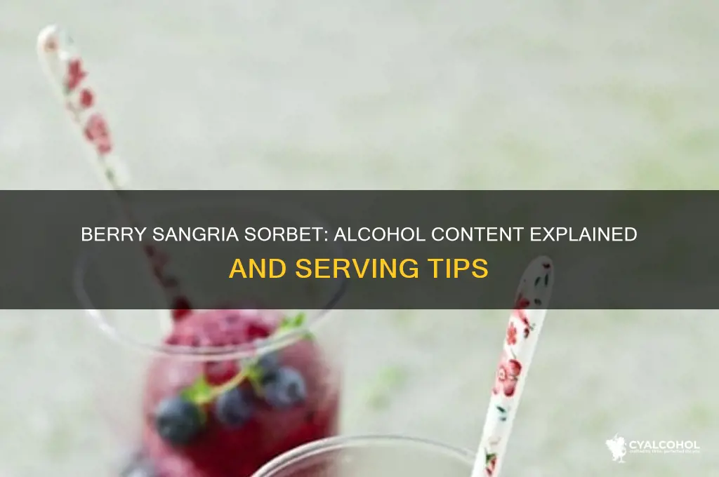 Berry Sangria Sorbet: Alcohol Content Explained And Serving Tips ...