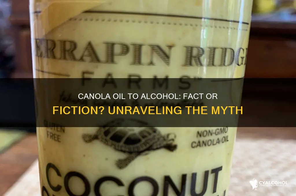 Canola Oil To Alcohol: Fact Or Fiction? Unraveling The Myth | CyAlcohol