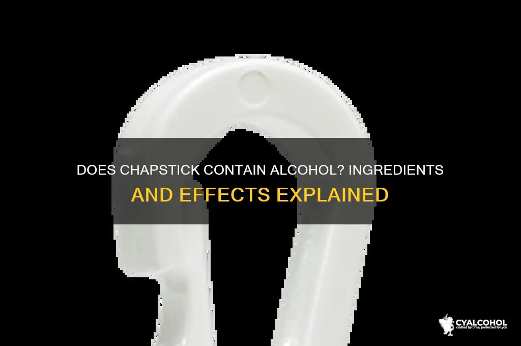 Does Chapstick Contain Alcohol? Ingredients And Effects Explained ...
