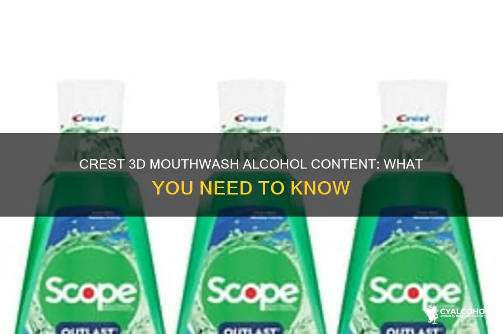 Crest 3D Mouthwash Alcohol Content: What You Need To Know | CyAlcohol