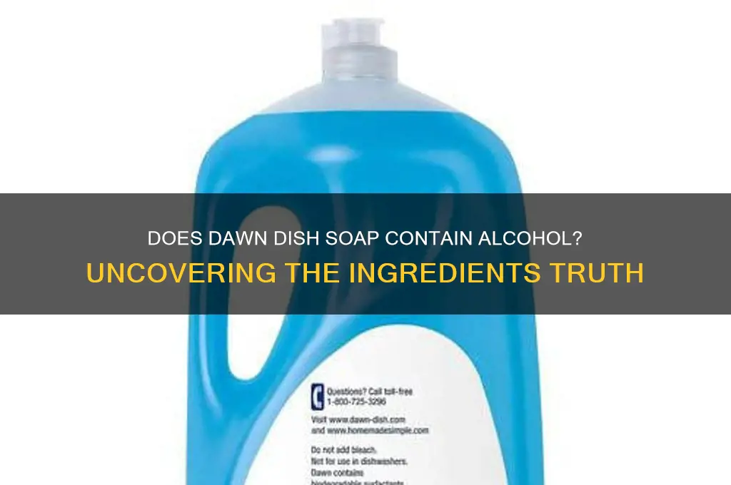 Does Dawn Dish Soap Contain Alcohol? Uncovering The Ingredients Truth ...