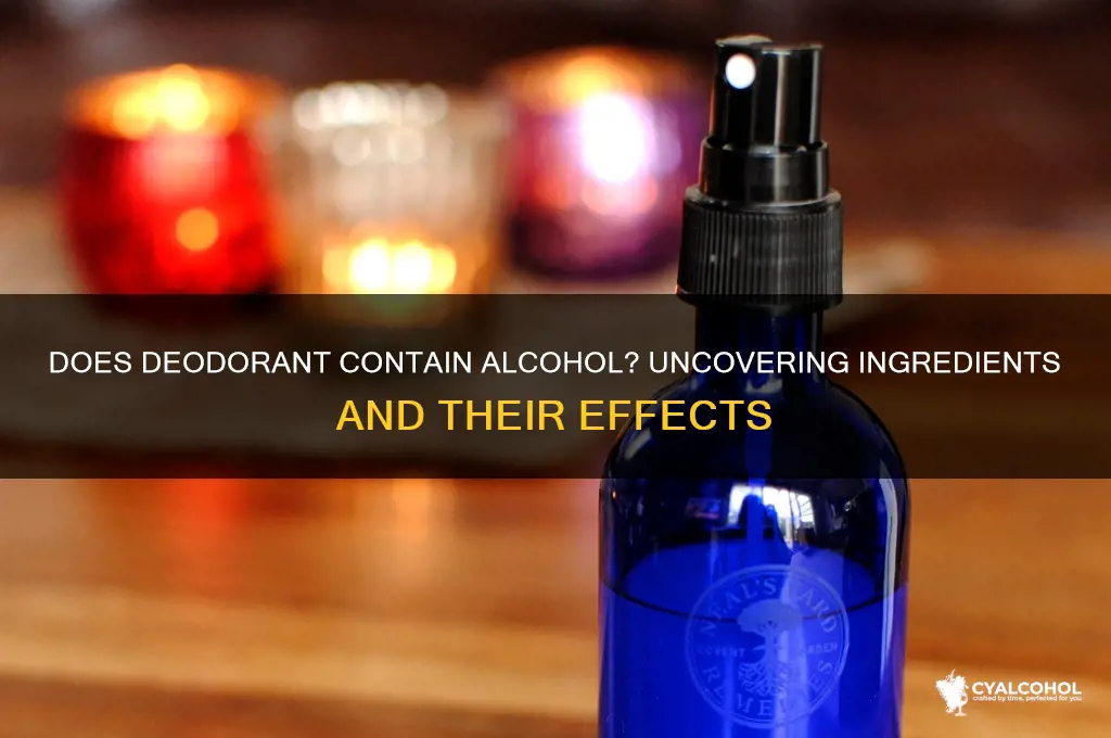 Does Deodorant Contain Alcohol? Uncovering Ingredients And Their ...