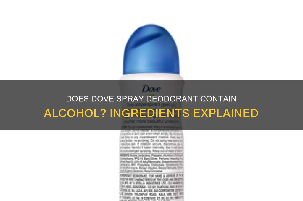 Does Dove Spray Deodorant Contain Alcohol? Ingredients Explained ...