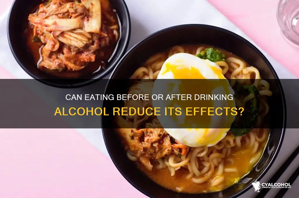 Can Eating Before Or After Drinking Alcohol Reduce Its Effects? | CyAlcohol