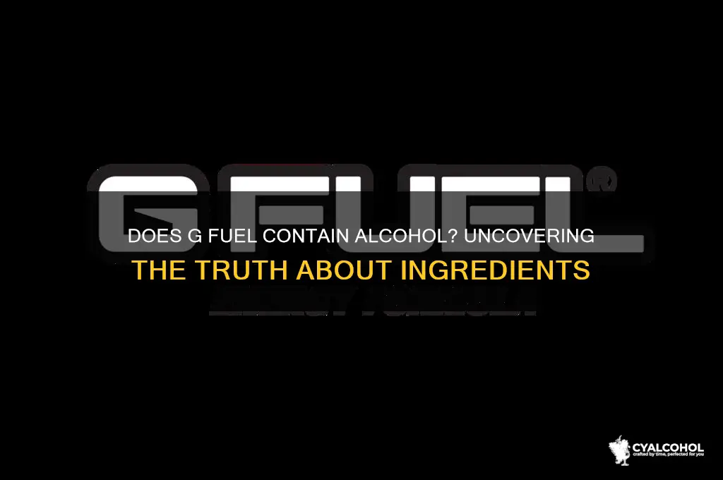 Does G Fuel Contain Alcohol? Uncovering The Truth About Ingredients ...