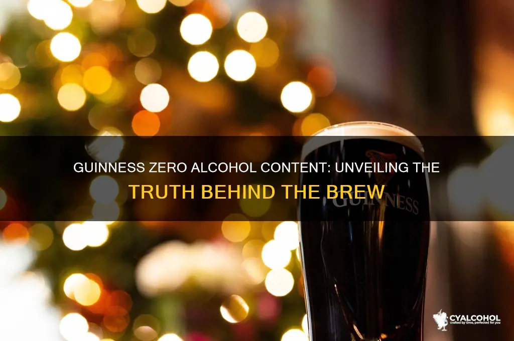 Guinness Zero Alcohol Content: Unveiling The Truth Behind The Brew ...