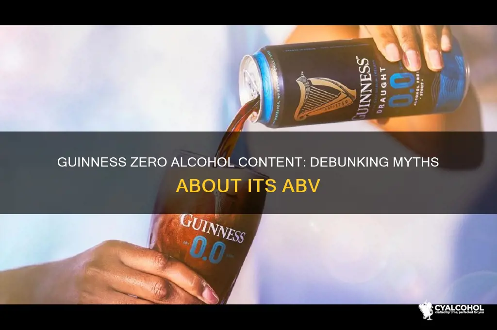 Guinness Zero Alcohol Content: Debunking Myths About Its Abv | CyAlcohol