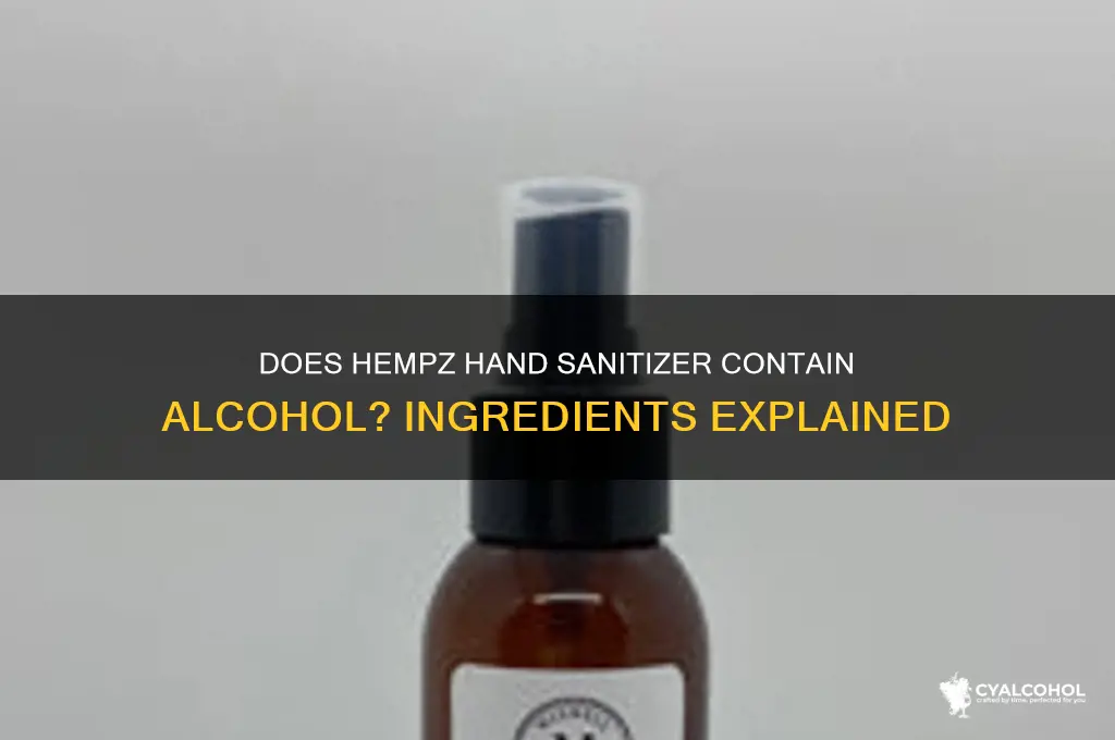 Does Hempz Hand Sanitizer Contain Alcohol? Ingredients Explained ...