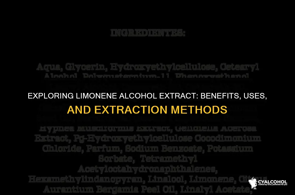 Exploring Limonene Alcohol Extract: Benefits, Uses, And Extraction ...