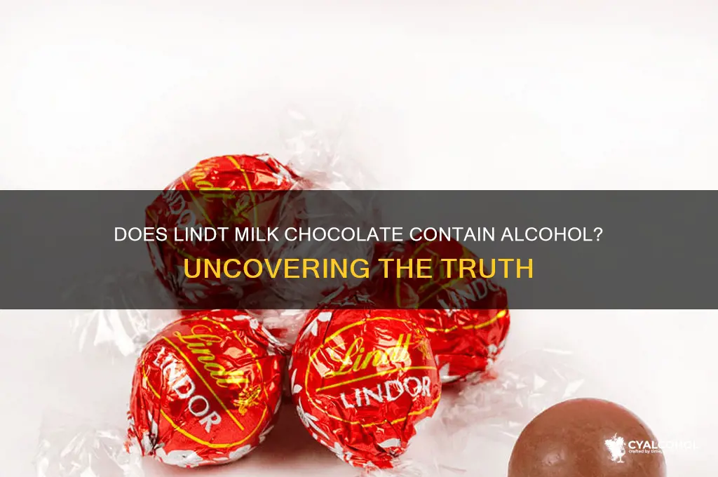 Does Lindt Milk Chocolate Contain Alcohol? Uncovering The Truth | CyAlcohol