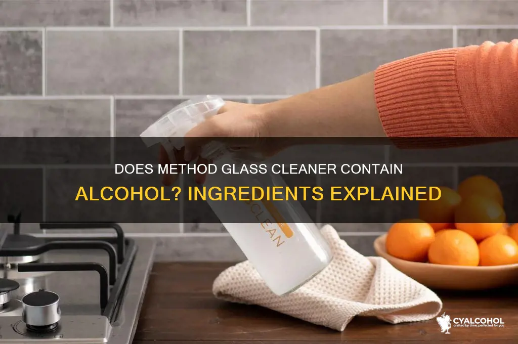 Does Method Glass Cleaner Contain Alcohol? Ingredients Explained ...