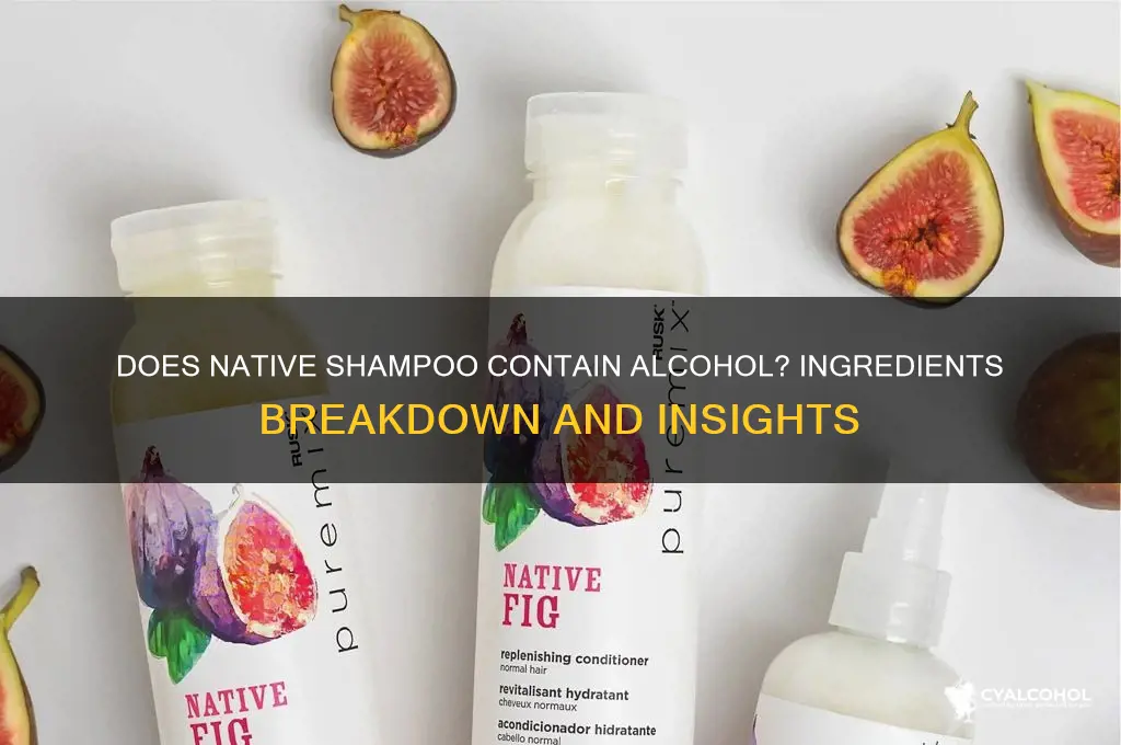 Does Native Shampoo Contain Alcohol? Ingredients Breakdown And Insights ...