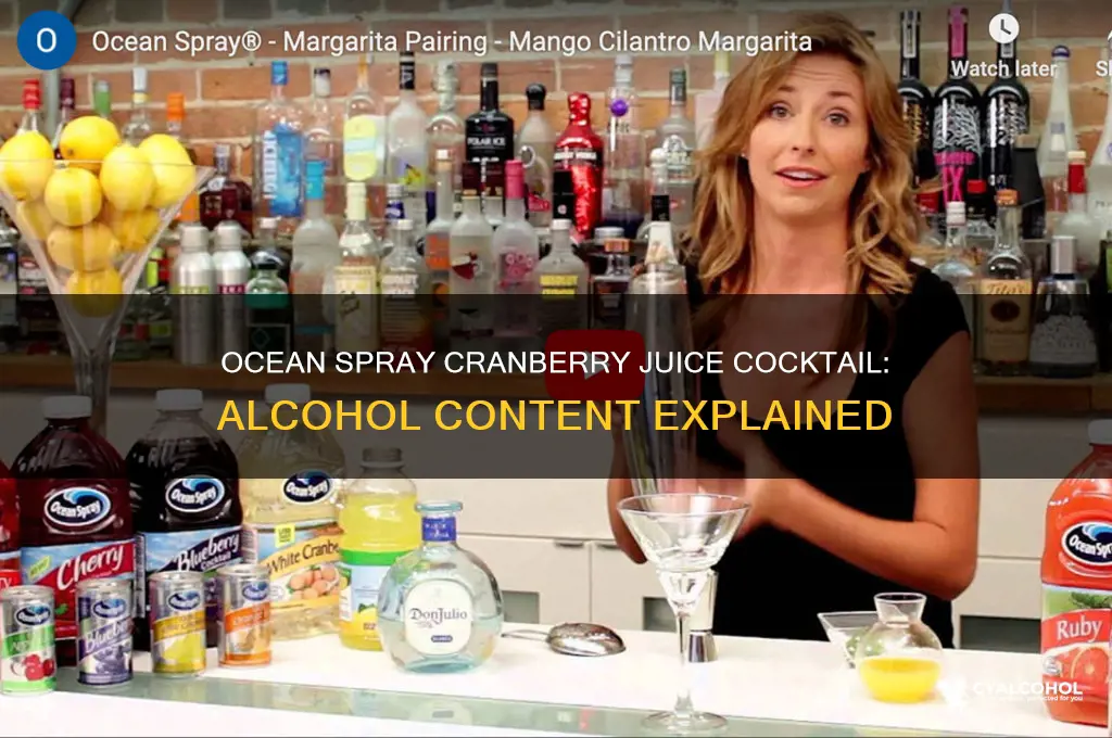 Ocean Spray Cranberry Juice Cocktail: Alcohol Content Explained | CyAlcohol
