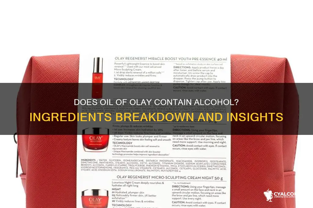 Does Oil Of Olay Contain Alcohol? Ingredients Breakdown And Insights ...
