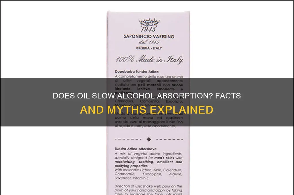 Does Oil Slow Alcohol Absorption? Facts And Myths Explained | CyAlcohol