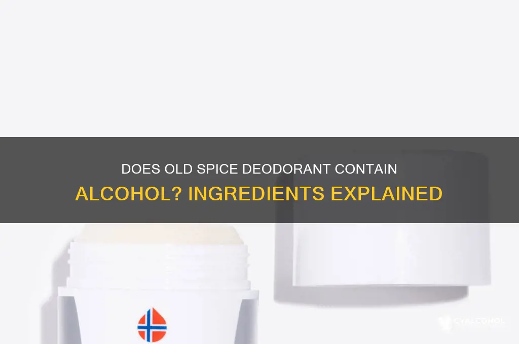 Does Old Spice Deodorant Contain Alcohol? Ingredients Explained | CyAlcohol