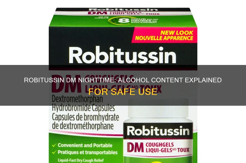Robitussin Dm Nighttime: Alcohol Content Explained For Safe Use | CyAlcohol