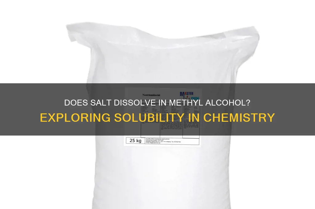 Does Salt Dissolve In Methyl Alcohol? Exploring Solubility In Chemistry ...
