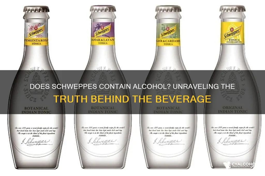 Does Schweppes Contain Alcohol? Unraveling The Truth Behind The ...