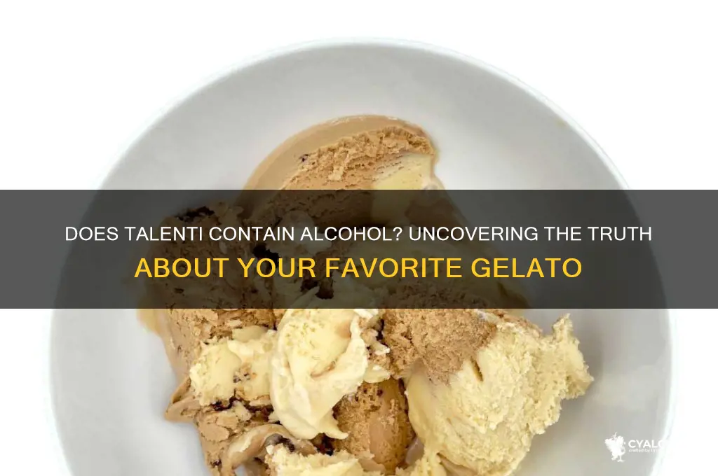Does Talenti Contain Alcohol? Uncovering The Truth About Your Favorite ...