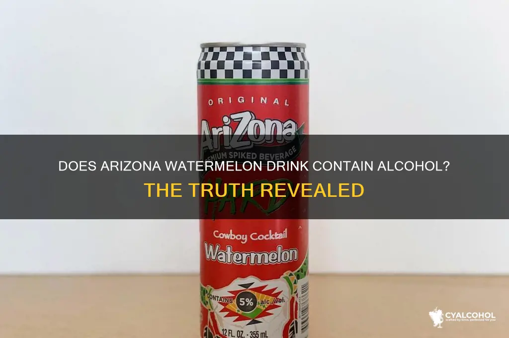 Does Arizona Watermelon Drink Contain Alcohol? The Truth Revealed ...