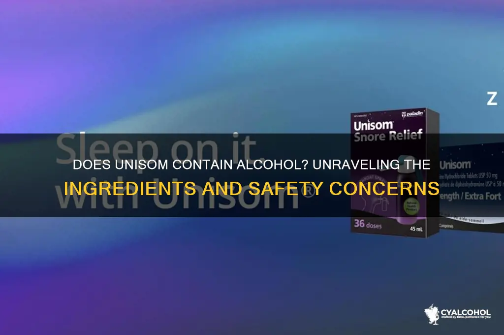 Does Unisom Contain Alcohol? Unraveling The Ingredients And Safety ...